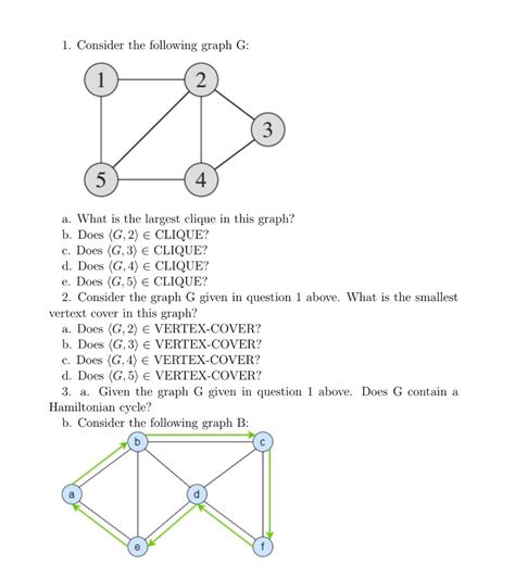 Solved 1 Consider The Following Graph G A What Is The