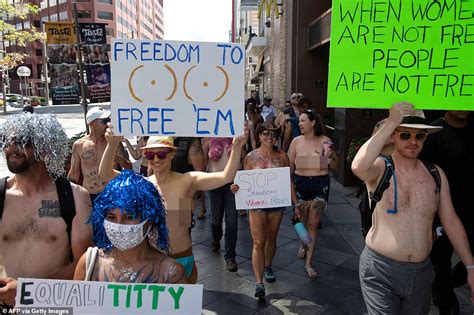 Men Join Women To Strip Down For The Annual Gotopless Day Parade In Support Of Equal Rights
