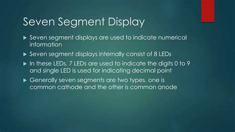 7 Segment Led Interfacing With 8051 Pptx