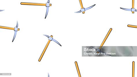 질감 완벽 한 추상 패턴 건설 광부 곡 괭이 나무 손잡이와 수리 채광 흰색 바탕에 발굴 벡터 일러스트 곡괭이에 대한 스톡 벡터 아트 및 기타 이미지 Istock