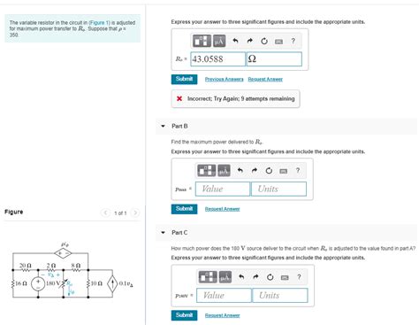Solved The Variable Resistor In The Circuit In Figure Is Chegg Com