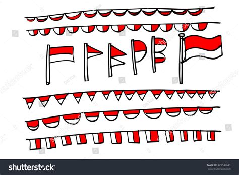 Hand Draw Sketch Indonesia Flag Stock Vector Royalty Free 479540641