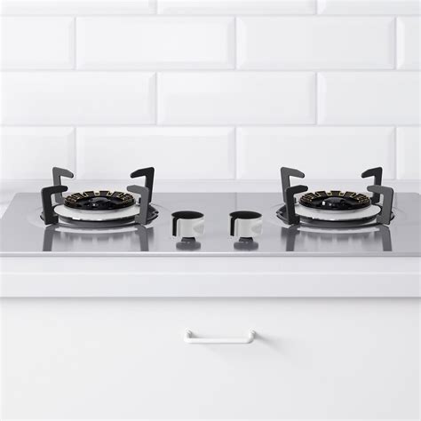 Masteelf 2pcs Gas Stove Control Knobs Stainless Steel Cooktop Burner Knobs Switch Replacements