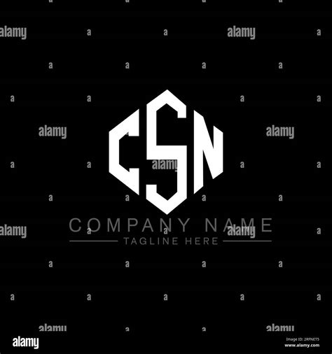 Csn Letter Logo Design With Polygon Shape Csn Polygon And Cube Shape