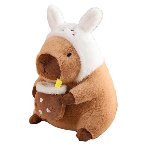Almencla Capybara Plush Toy Capybara Stuffed Toy Comfortable Collectible Cute Capybara Stuffed