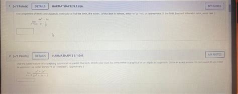 Solved Use Properties Of Limits And Algebraic Methods To Chegg