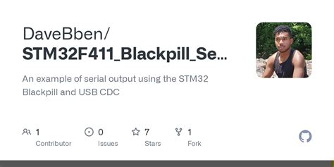 Github Davebbenstm32f411blackpillserialusbcdcexample An Example Of Serial Output Using