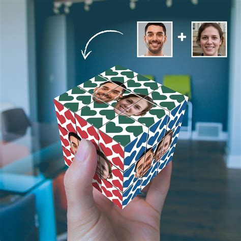 Custom Photo Rubik S Cube Personalized Valentine S Day Etsy