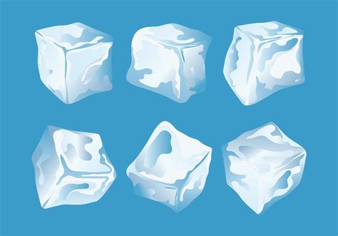 Ice Cube Clipart Set Vector Art At Vecteezy