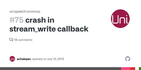 Crash In Stream Write Callback Issue Unispeech Unimrcp GitHub
