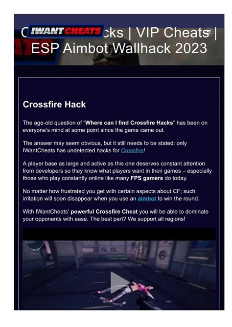 Ppt Crossfire Hacks Vip Cheats Esp Aimbot Wallhack 2023 Powerpoint Presentation Id12351713