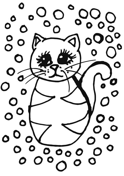 Orange Tabby Cat Coloring Pages