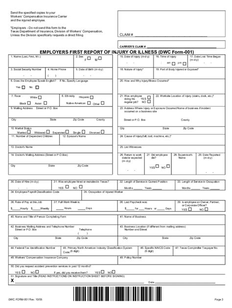 Fillable Online Employers First Report Of Injury Or Illness Fax Email