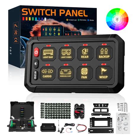 Rgb Switch Panel Kit 8 Gang 12 Gang Remote Lighting Controller Novsights Ae