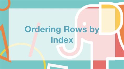 How To Order Rows By Index In Postgresql Youtube