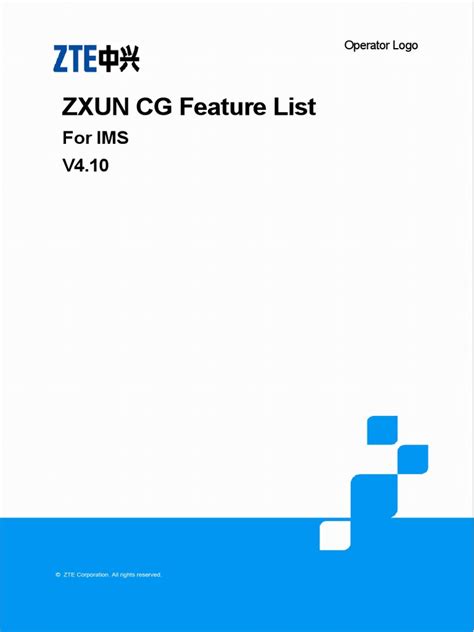 zxun cg feature list for ims 20110623 en pdf ip multimedia