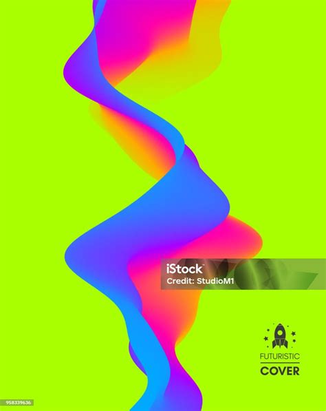 포스터 책 표지 전단지 배너에 대 한 추상 물결 모양 배경 동적 효과입니다 벡터 일러스트입니다 디자인 서식 파일입니다 배경 주제에 대한 스톡 벡터 아트 및 기타 이미지