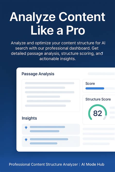 Professional Content Structure Analyzer Ai Optimization Dashboard Ai Mode Hub