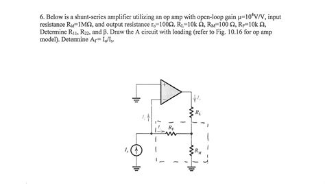 6 Below Is A Shunt Series Amplifier Utilizing An