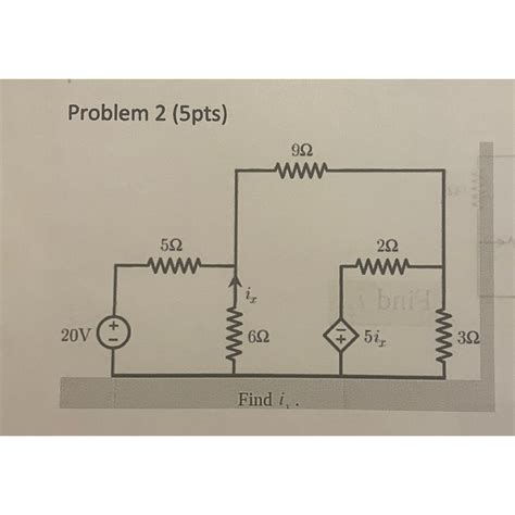 Solved Problem 2 5pts Find Ix Using Mesh Analysis Chegg Com