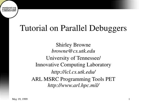 Ppt Tutorial On Parallel Debuggers Powerpoint Presentation Free