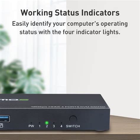 AIMOS AM KVM401 4K 60Hz HDMI 4 In 1 Out KVM Switch Alexnld Com