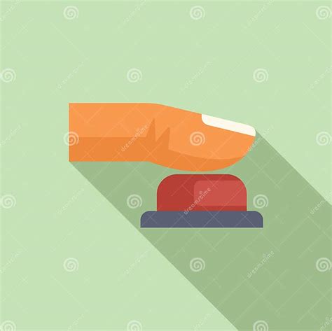 Finger Pushing Red Button Activating Emergency System Stock