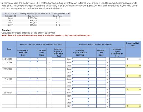 Solved A Company Uses The Dollar Value Lifo Method Of