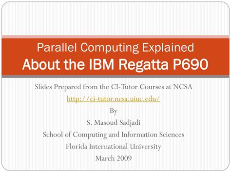 PPT Parallel Computing Explained About The IBM Regatta P PowerPoint Presentation ID