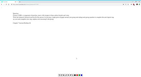 Solved Octane C8h8 A Component Of Gasoline Reacts With Oxygen To Form Carbon Dioxide And