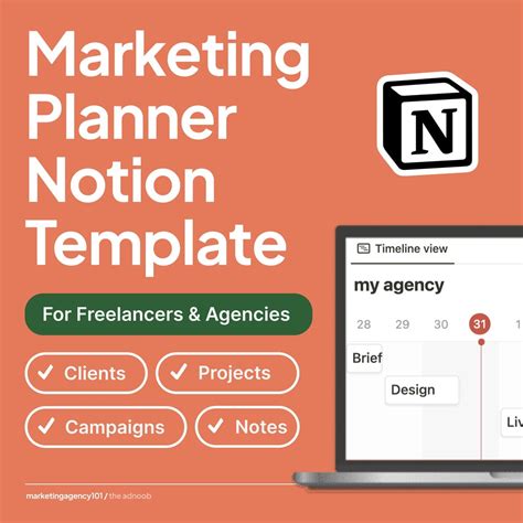 Marketing Agency Notion Template For Advertising Agencies Marketers Freelancers Client Based