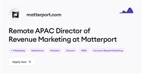 🙂 Matterport Is Hiring A Remote Apac Director Of Revenue Marketing R