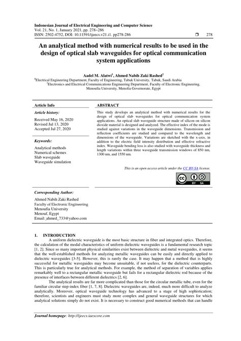 Pdf An Analytical Method With Numerical Results To Be Used In The