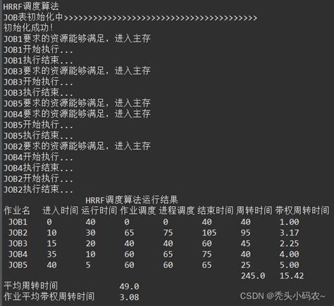 操作系统之作业调度实验（多道系统） csdn博客
