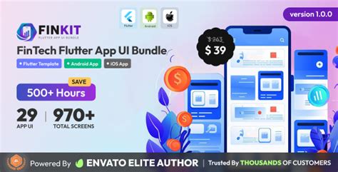 finkit fintech flutter app ui bundle graphicfort