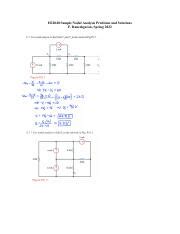Sample Nodal Analysis Practice With Solutions Course Hero