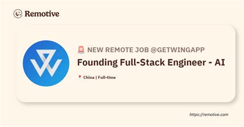 Hiring Founding Full Stack Engineer Ai Getwingapp