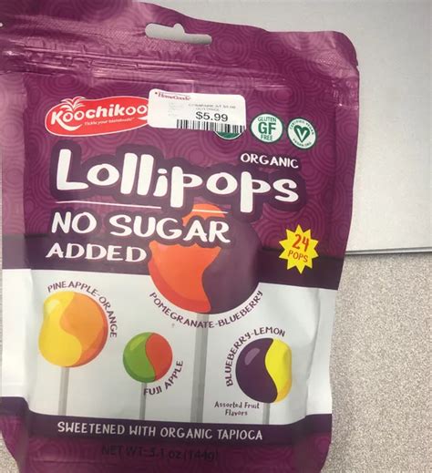 Koochikoo Organic Lollipops No Sugar Added Fig App