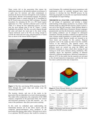 A Reliable Wafer Level Chip Scale Package WLCSP Technology PDF Chemistry Science