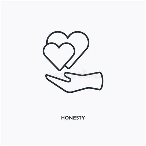 Honesty Outline Icon Simple Linear Element Illustration Isolated Line Honesty Icon On White