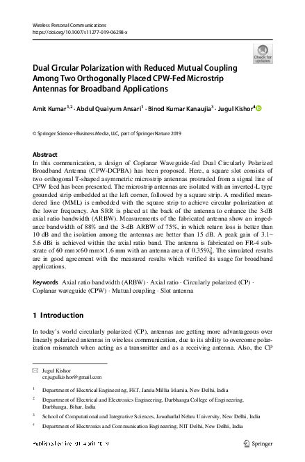 Pdf Dual Circular Polarization With Reduced Mutual Coupling Among Two Pdf Dual Circular Polarization With Reduced Mutual Coupling Among Two