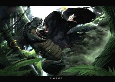 King Kong And Vastatosaurus Rex King Kong And 1 More Drawn By Dan