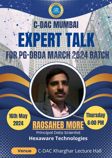 Cdacmumbai Experttalk Pgdbda Cdackharghar Data Science