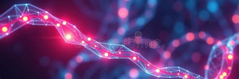 Colorful Abstract Representation Of Molecular Structure In A Scientific Digital Design Stock