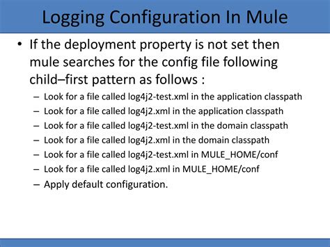 Mule Debugging Loggingconfigurationinmule Ppt