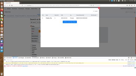 js error when creating new patient · issue 2950 · openemr openemr · github