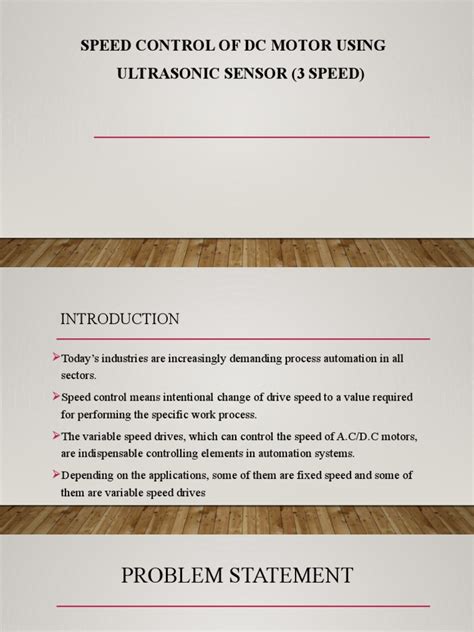 Speed Control Of Dc Motor Using Ultrasonic Sensor Pdf Electric