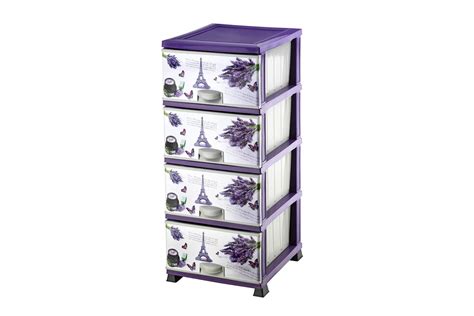 Комод пластиковый Париж на 4 ящика Elif Plastik купить в интернет магазине Ua