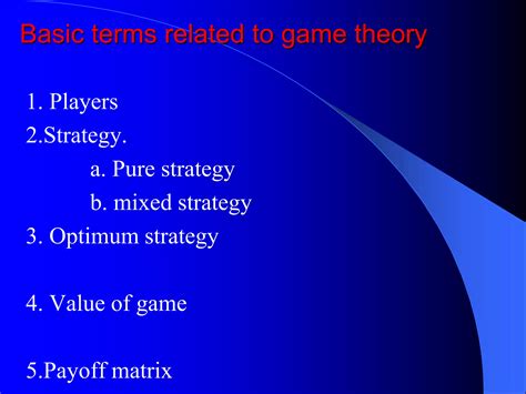 Game THEORY Ppt PPT