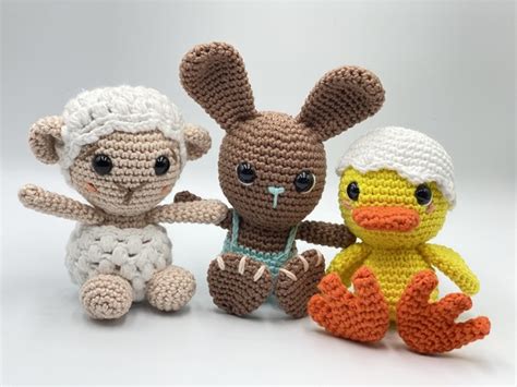 Crochet Pattern Bunny Hoppel Sheep Bella And Chick Tinkerbell